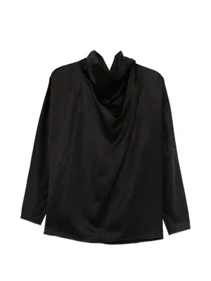TOTEME Long Sleeve Draped Blouse - Multicolor