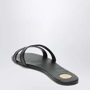 Saint Laurent Mabrouka Leather Sandals - Black