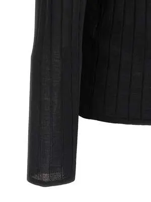 Saint Laurent Pointelle Wool Polo Shirt