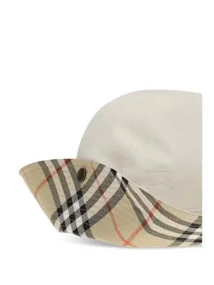 Burberry Check Jacquard Bucket Hat - White