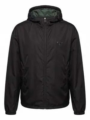 Prada Re-nylon Jacket With Logo Detail