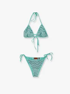 Missoni Bikini Top And Bottom Set With Sequin Embroidery - Multicolor