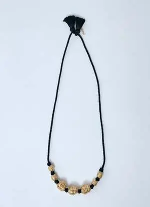 Saint Laurent Metal And Tassel Necklace