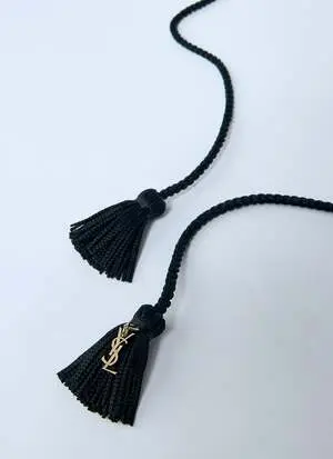 Saint Laurent Metal And Tassel Necklace