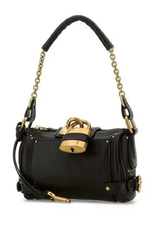 Chloé Small Paddington Leather Shoulder Bag - Black