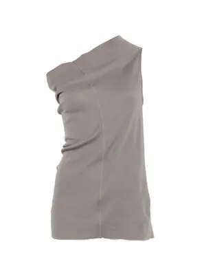 Rick Owens Asymmetric Ribbed Knit Tank Top - Multicolor