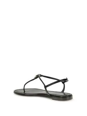 GIUSEPPE ZANOTTI Pia Mizuki Leather Embellished Thong Sandals - Black
