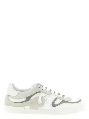 Dolce & Gabbana DOLCE & GABBANA Portofino Leather Low-Top Sneakers Gray
