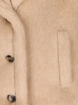 Max Mara Wool Cape With Lapel Collar - Multicolor