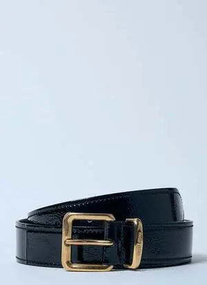 Miu Miu Leather Belt - Black