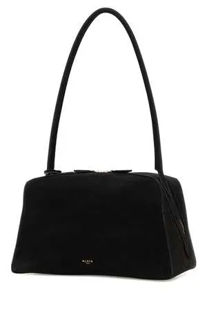 Alaïa Suede Shoulder Bag - Black