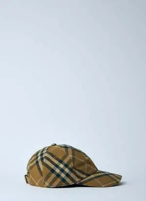 Burberry Check Cotton Baseball Cap