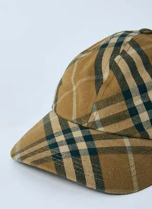 Burberry Check Cotton Baseball Cap