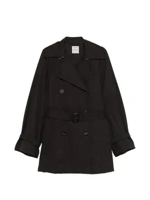 Women's black trench coat