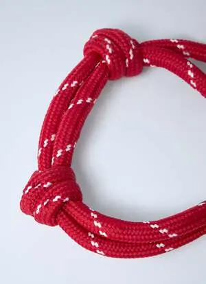 Miu Miu Cord Bracelet With Logo Engraved Hardware