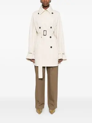 TOTEME Cotton Trench Coat With Buckled Belt - Multicolor