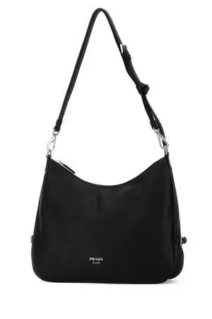 Prada Leather Large Fold Shopping Bag - Black