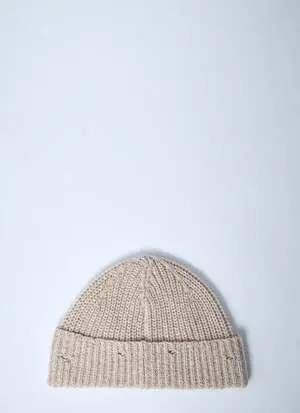 Marni Logo Motif Wool Knit Beanie Hat