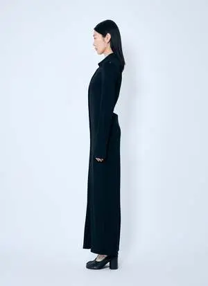 Sportmax Crepe Jersey Maxi Shirt Dress With Open Back