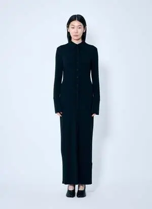 SPORTMAX SPORTMAX Crepe Jersey Maxi Shirt Dress With Open Back