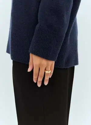 Bottega Veneta Loop Ring In Sterling Silver