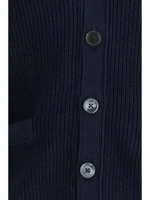 Thom Browne V-neck Cardigan With Signature Striped Armbands