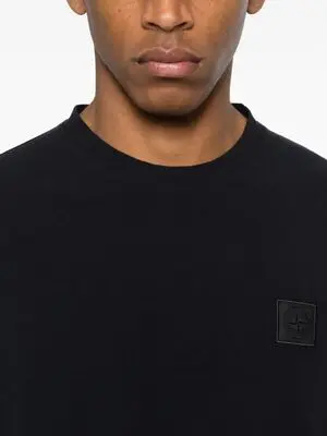 Stone Island Slim Fit T-shirt With Tonal Compass Patch - Blue