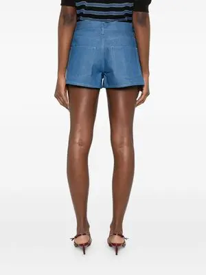 Gucci Denim Cotton Shorts With Horsebit Detail - Multicolor