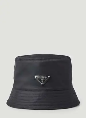 Prada Logo Bucket Hat - Black