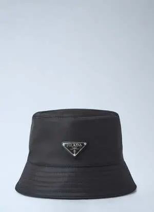 Prada Logo Bucket Hat - Black
