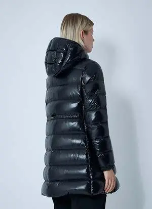 Moncler Courcelles Long Down Coat - Black