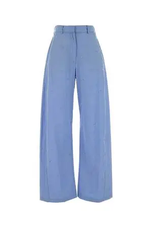 Giuseppe Di Morabito Powder Light Poplin Wide-leg Pants