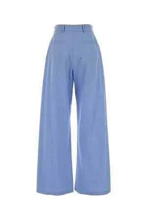 Giuseppe Di Morabito Powder Light Poplin Wide-leg Pants