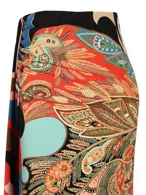 Etro Printed Midi Skirt With All-over Print
