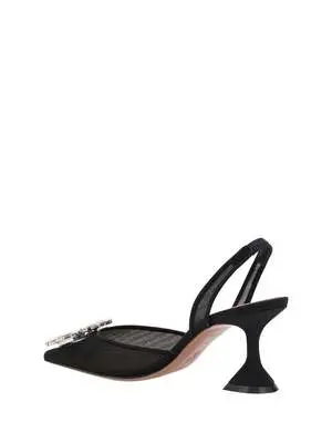 Amina Muaddi Begum Slingback Pumps With Jewel Embellishment - Black