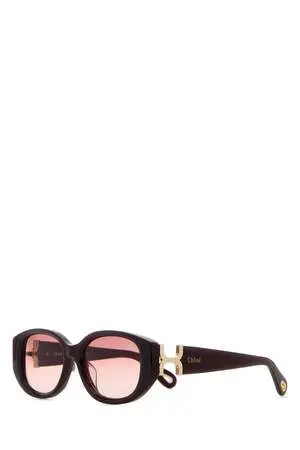 Chloé Burgundy Acetate Sunglasses - Red