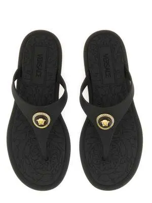 Versace Alia Thong Sandals - Black