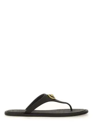 Versace Alia Thong Sandals - Black