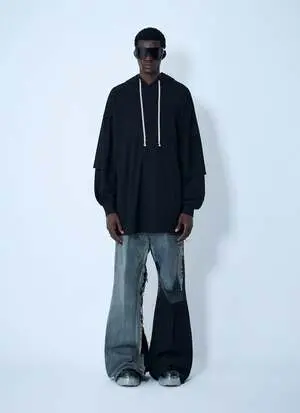 Rick Owens Tommy Hustler Hooded T-shirt - Black