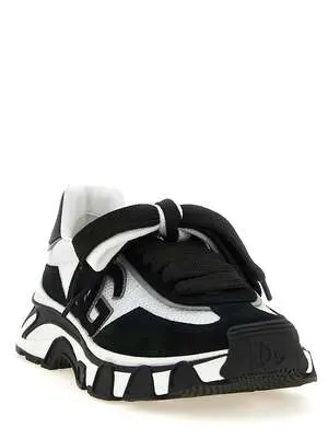 Dolce & Gabbana Dg Country Road" Suede And Mesh Lace-up Sneakers - Multicolor