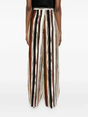 Max Mara Striped Wide-leg Trousers - Multicolor