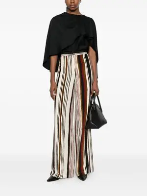 Max Mara Striped Wide-leg Trousers - Multicolor