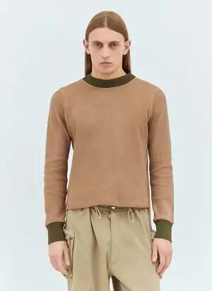 CHARLIE CONSTANTINOU Panelled Waffle Top With Attached Hood And Scarf