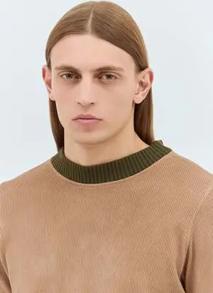 CHARLIE CONSTANTINOU Panelled Waffle Top With Attached Hood And Scarf