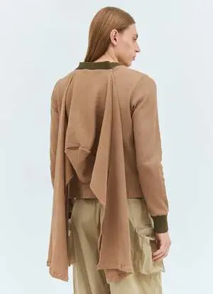 CHARLIE CONSTANTINOU Panelled Waffle Top With Attached Hood And Scarf