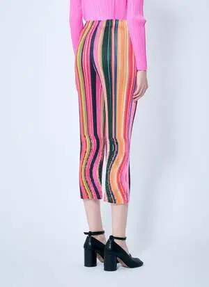 Issey Miyake Warp Pleated Cropped Pants
