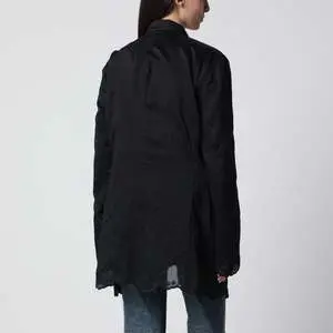 Our Legacy Reversible Drip Blazer In Soot Techflax