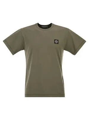 Stone Island Slim Fit T-shirt With Compass Patch - Multicolor