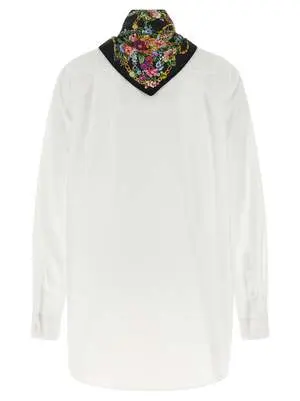 Dolce & Gabbana Cotton Poplin Shirt With Removable Silk Scarf