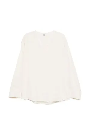 TOTEME TOTEME V-Neck Long-Sleeved Blouse Multicolor